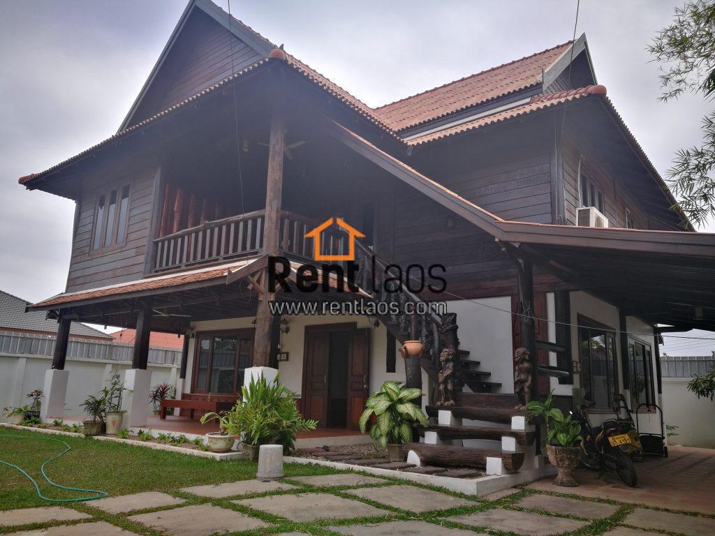beautiful Lao style house near Chinese embassy FOR RENT - RentLaos ...